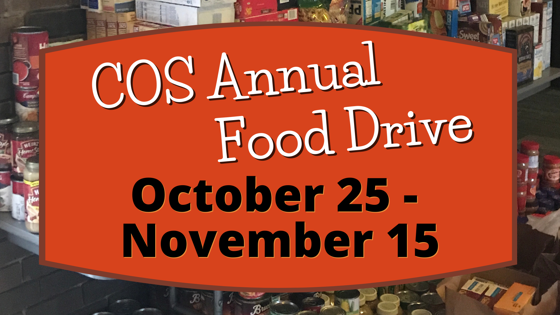 COS Annual Food Drive | Christ Our Savior Lutheran Church - Michigan ...