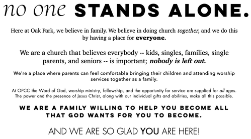 Oak Park Community Church - I'm New
